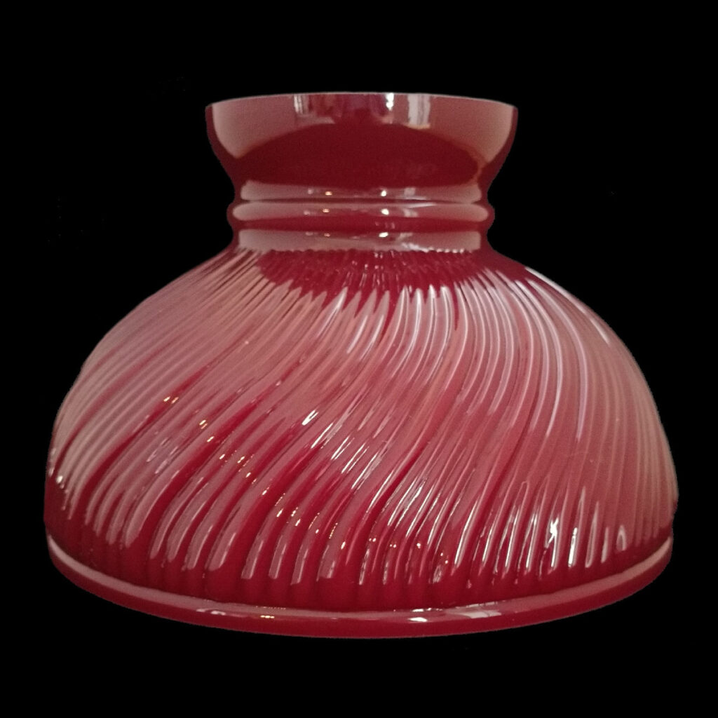 Aladdin Lamp Ruby Red Swirl Shade Part # N392R - Imperial Lighting Co.