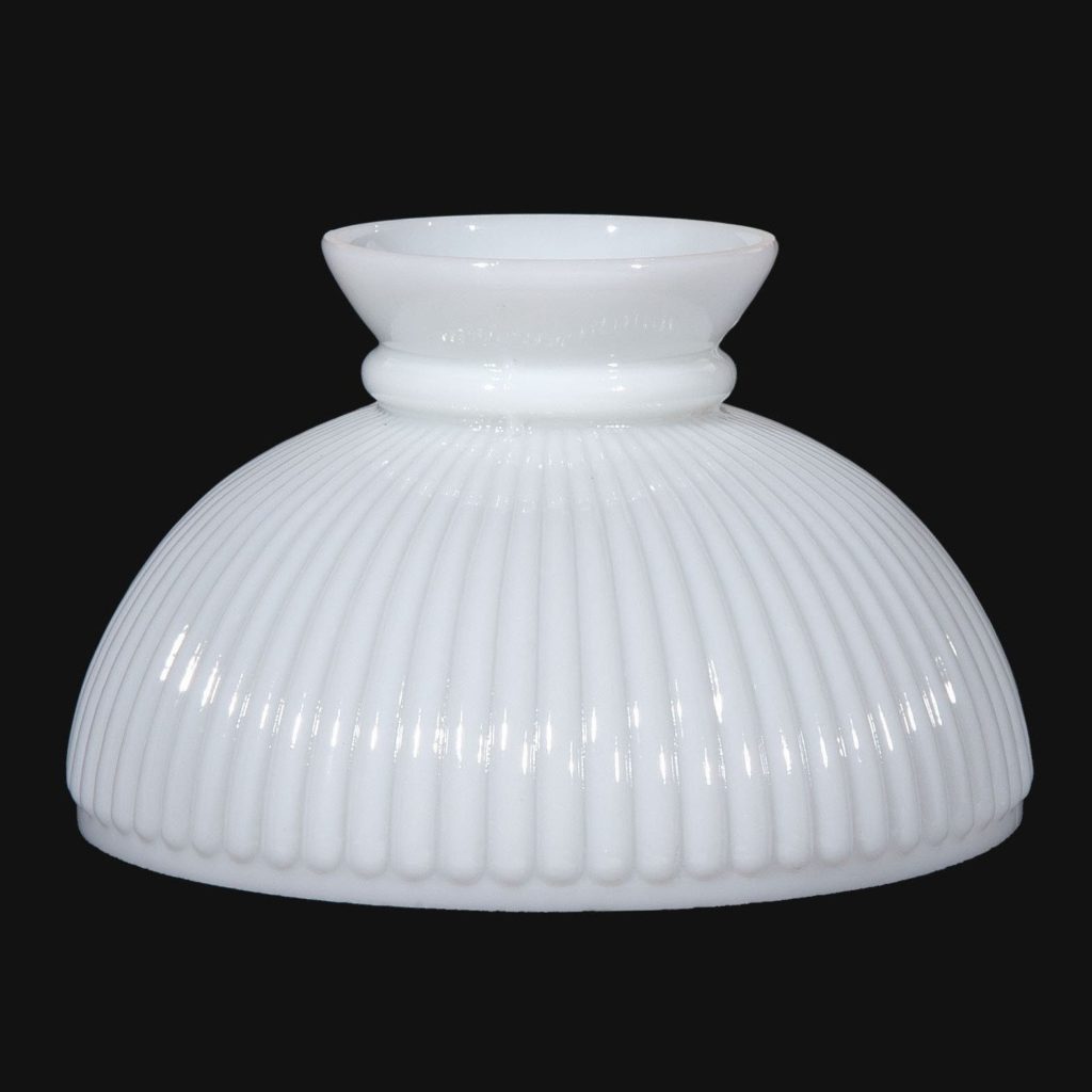 White Opal Glass Ribbed Shade Part #300 - Imperial Lighting Co.
