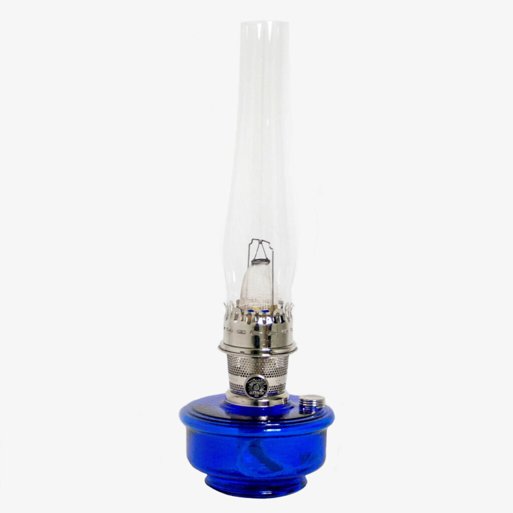 Aladdin Lamp Cobalt Blue Genie III Lamp Nickel Hardware Part # 47970