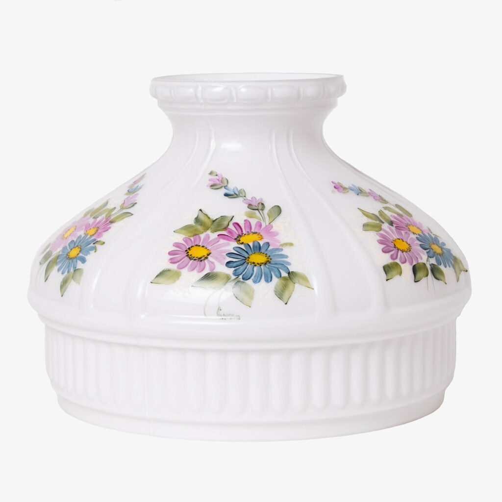 Aladdin Lamp Painted Daisy Opal Glass Shade Part #64798 - Imperial ...