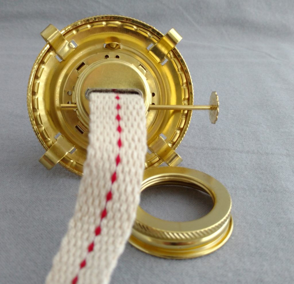 #2 Brass Plated Oil Lamp Burner with Collar - Imperial Lighting Co.