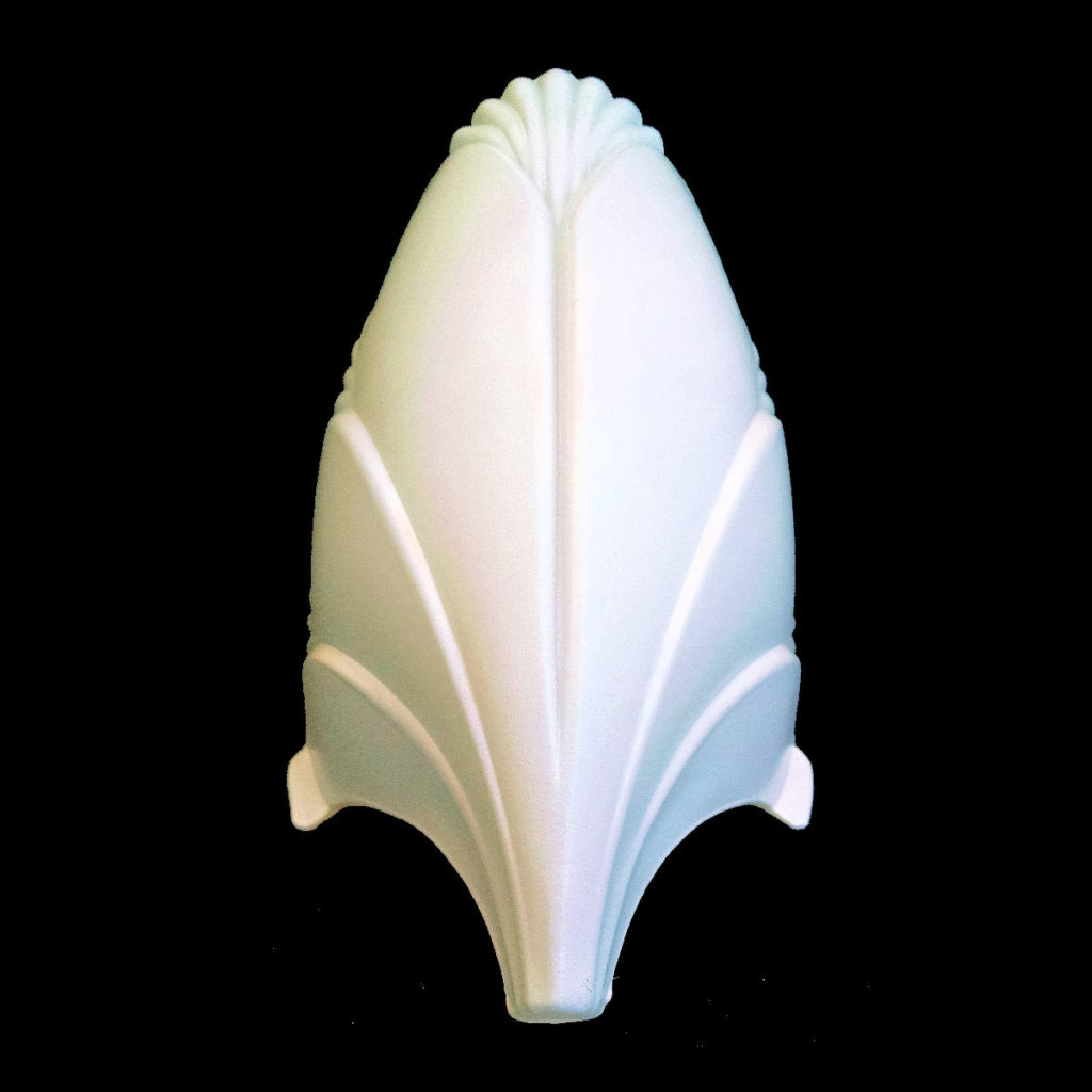 Markel Batwing Princess Slip Shade in White Satin Enamel - Imperial ...