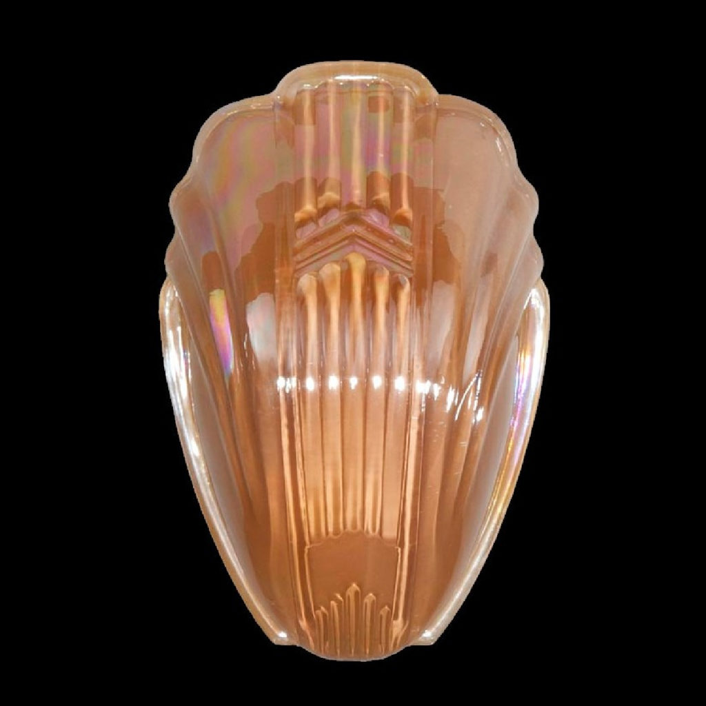 Markel Fixture Chevron #2900 Line Slip Shade in Iridescent Peach ...