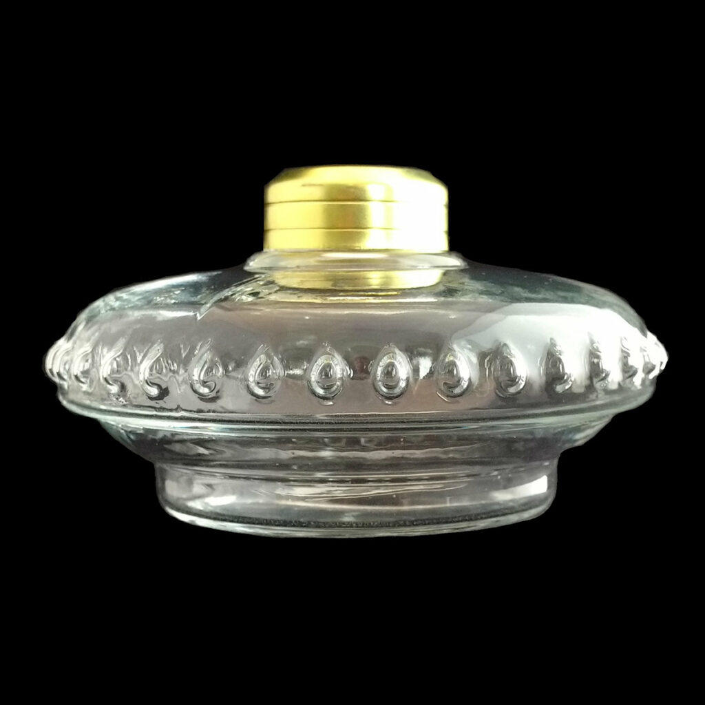 Teardrop Pattern Oil Lamp Font Clear Crystal Glass - Imperial Lighting Co.