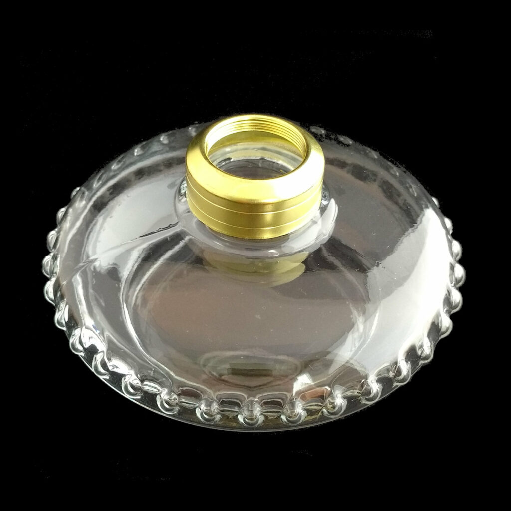 Teardrop Pattern Oil Lamp Font Clear Crystal Glass - Imperial Lighting Co.