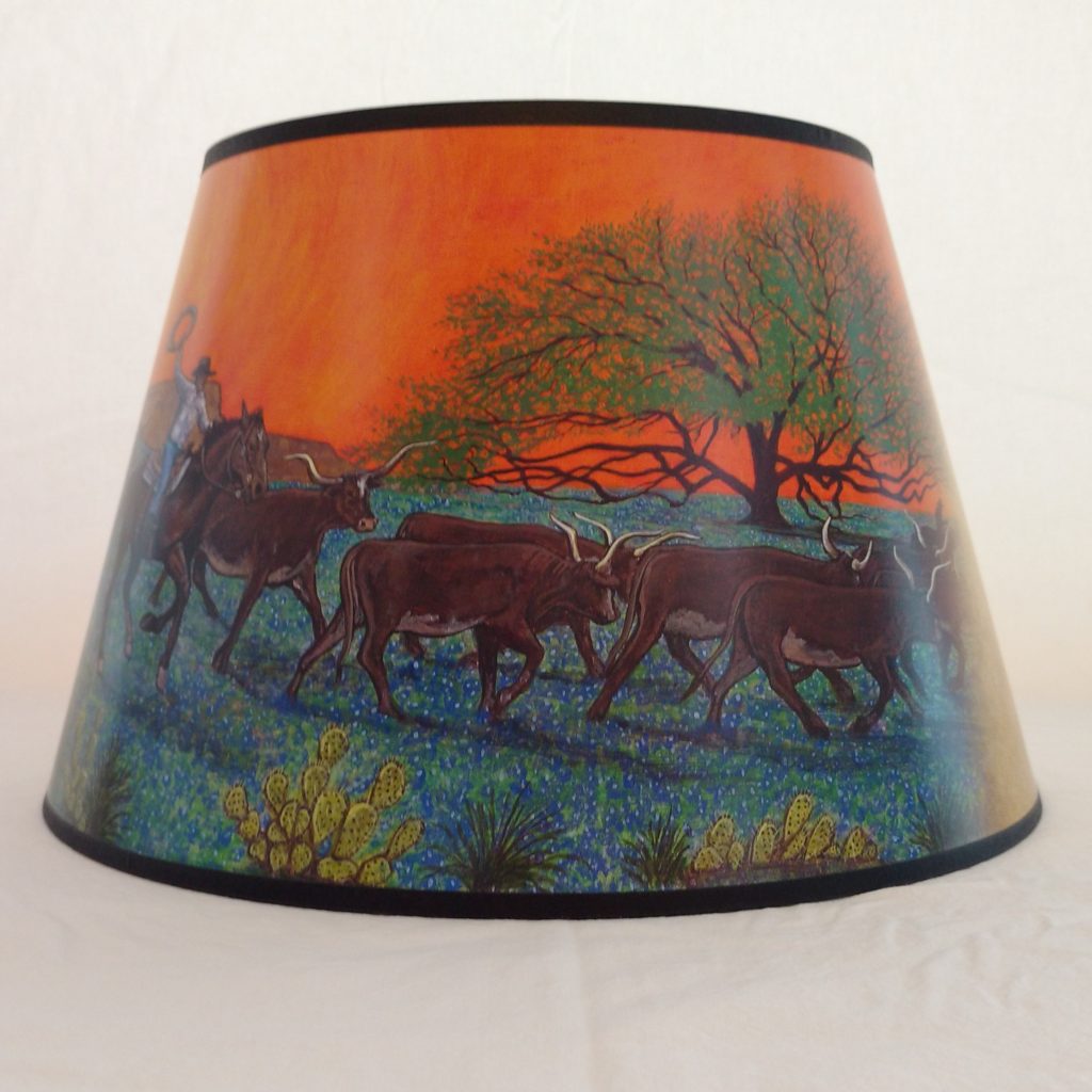 Aladdin Lamp "Ride into the Sunset" 14 inch Paper Shade Part #1110 ...