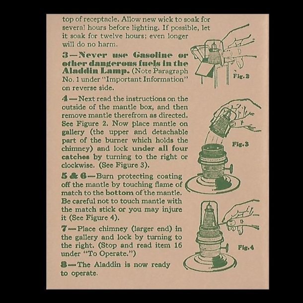 Aladdin Lamp Model B Instruction Booklet Part # Book B - Imperial ...