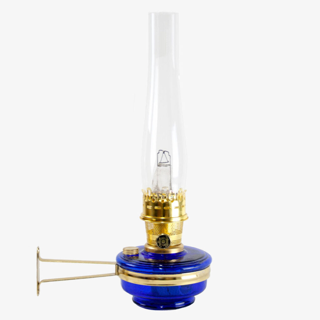 Aladdin Lamp Wall Bracket Lamp Cobalt Blue with Brass Wall Bracket ...