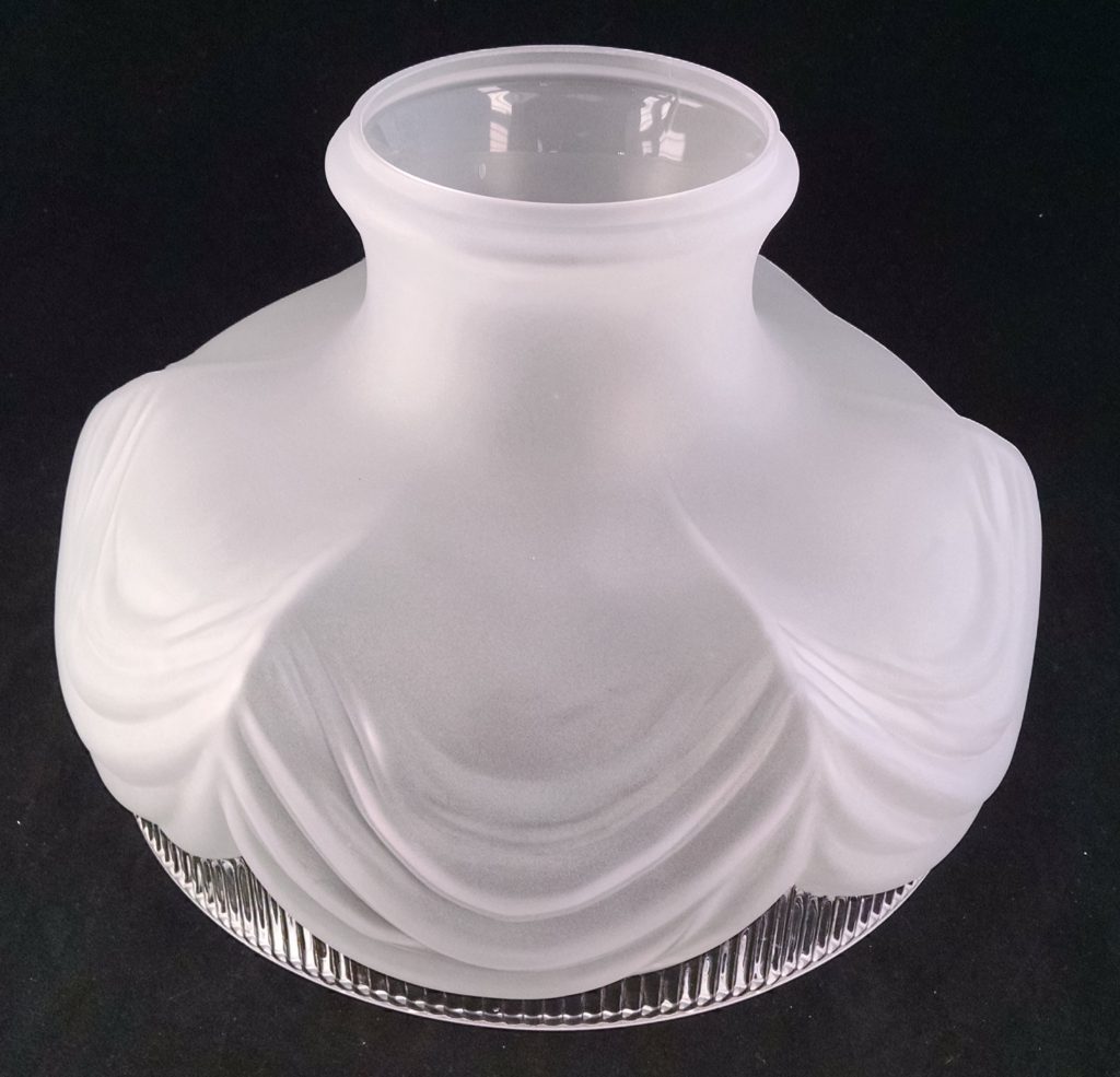 Coleman Drape Clear Apron Satin Dome Shade. - Imperial Lighting Co.