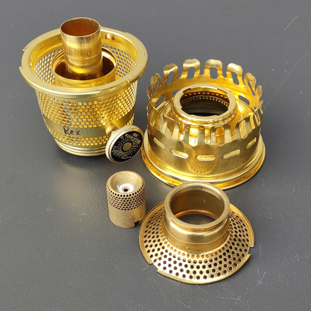 Aladdin Brand MaxBrite Oil Lamp Burner with Brass Finish - Imperial ...