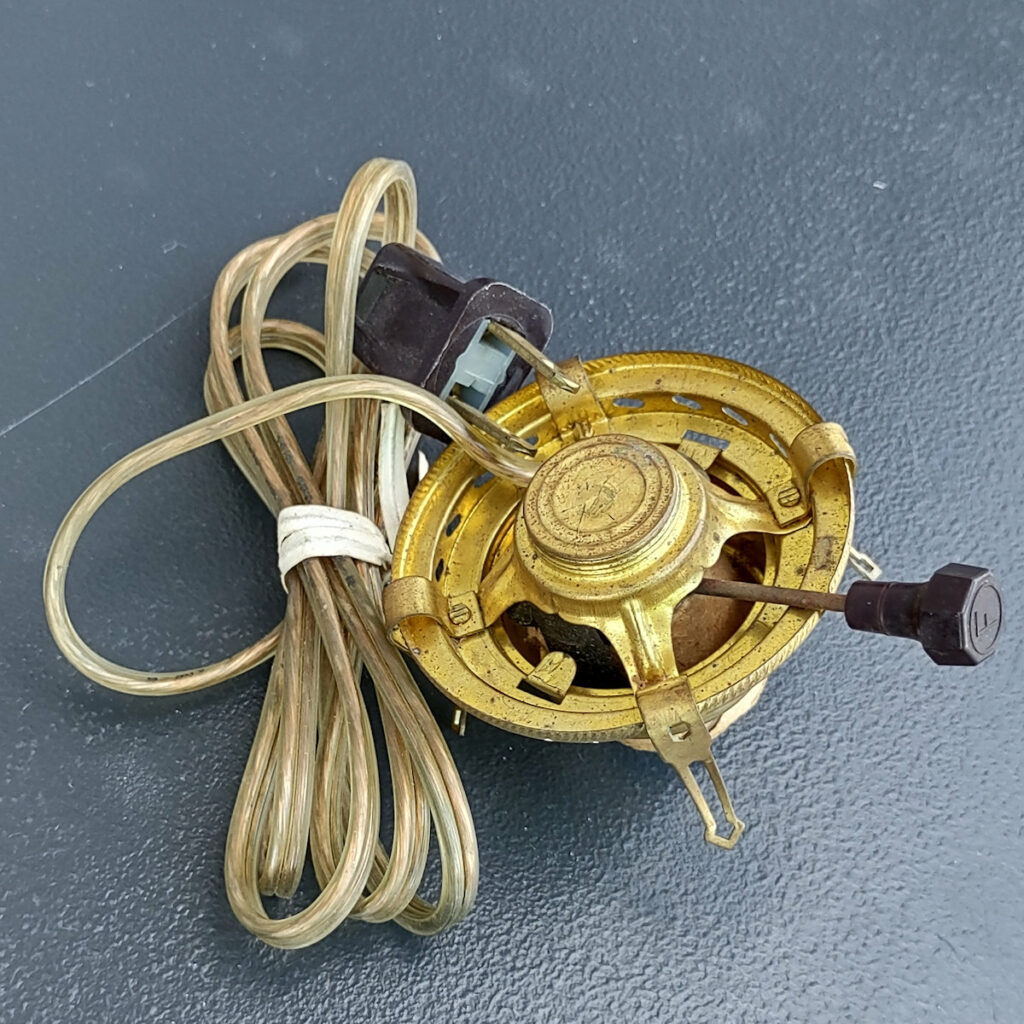 Electric Convertor Burner fits #1 Size Oil Lamp Collars Solid Brass ...