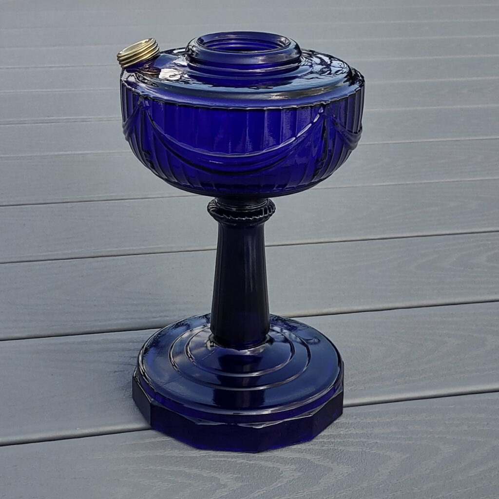 Aladdin Lamp Cobalt Blue Tall Lincoln Drape Circa 1940-1949 - Imperial ...