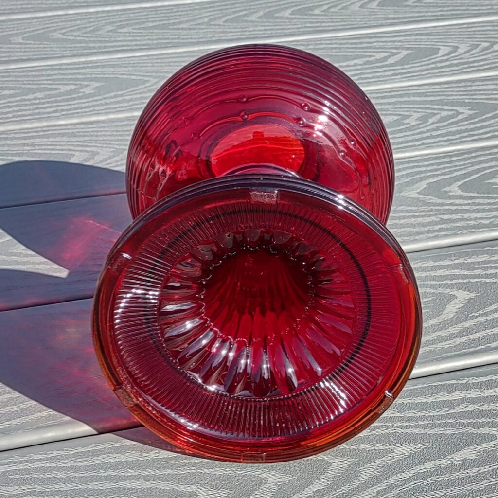 Aladdin Lamp Ruby Beehive Circa 1937-1938 - Imperial Lighting Co.