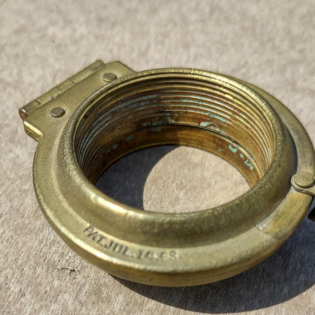 Flat Wick Oil Lamp Fuel Filler Collar #2 Size Patented July 14, 1863 ...