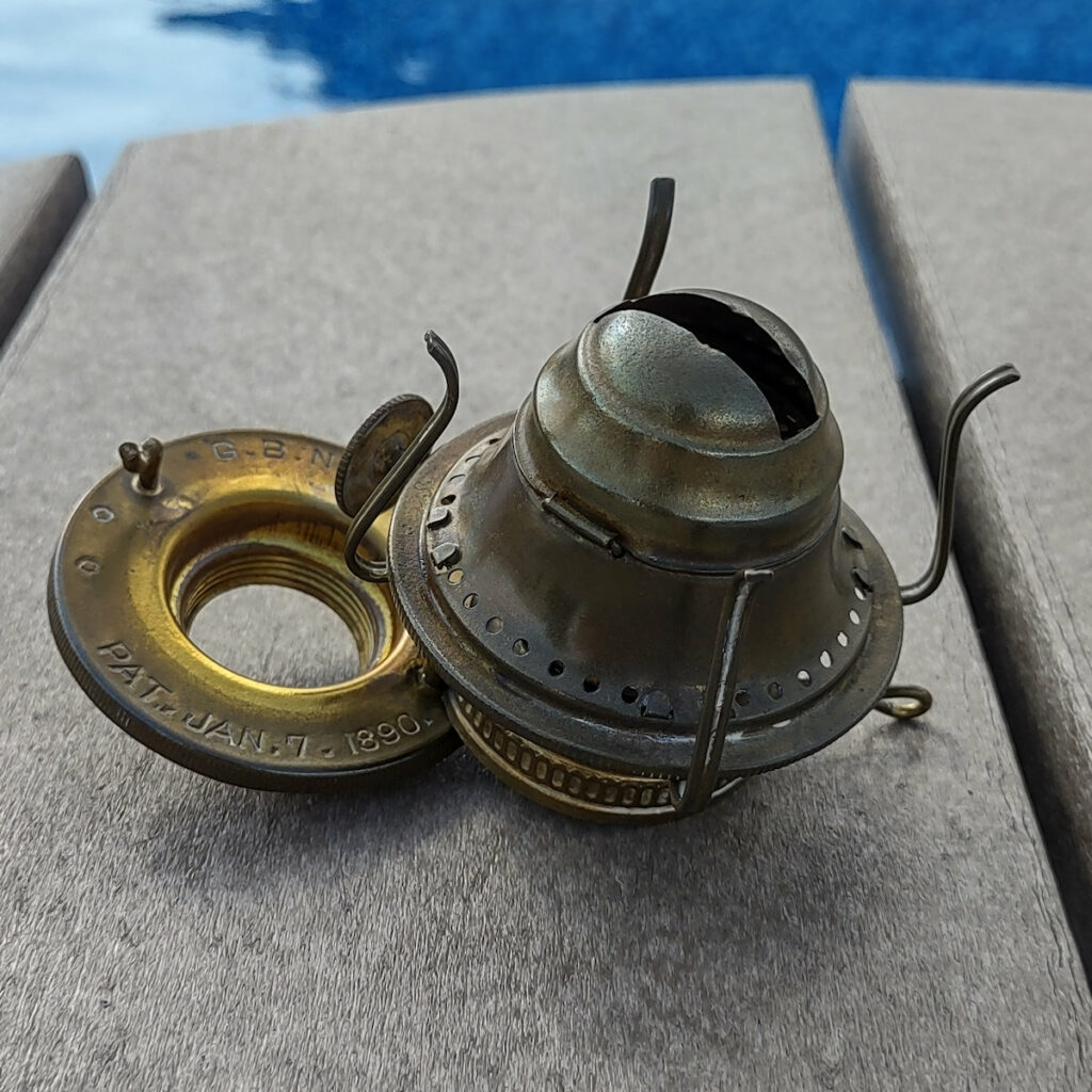 #0 Flat Wick Burner with Oil Filler Collar - Imperial Lighting Co.