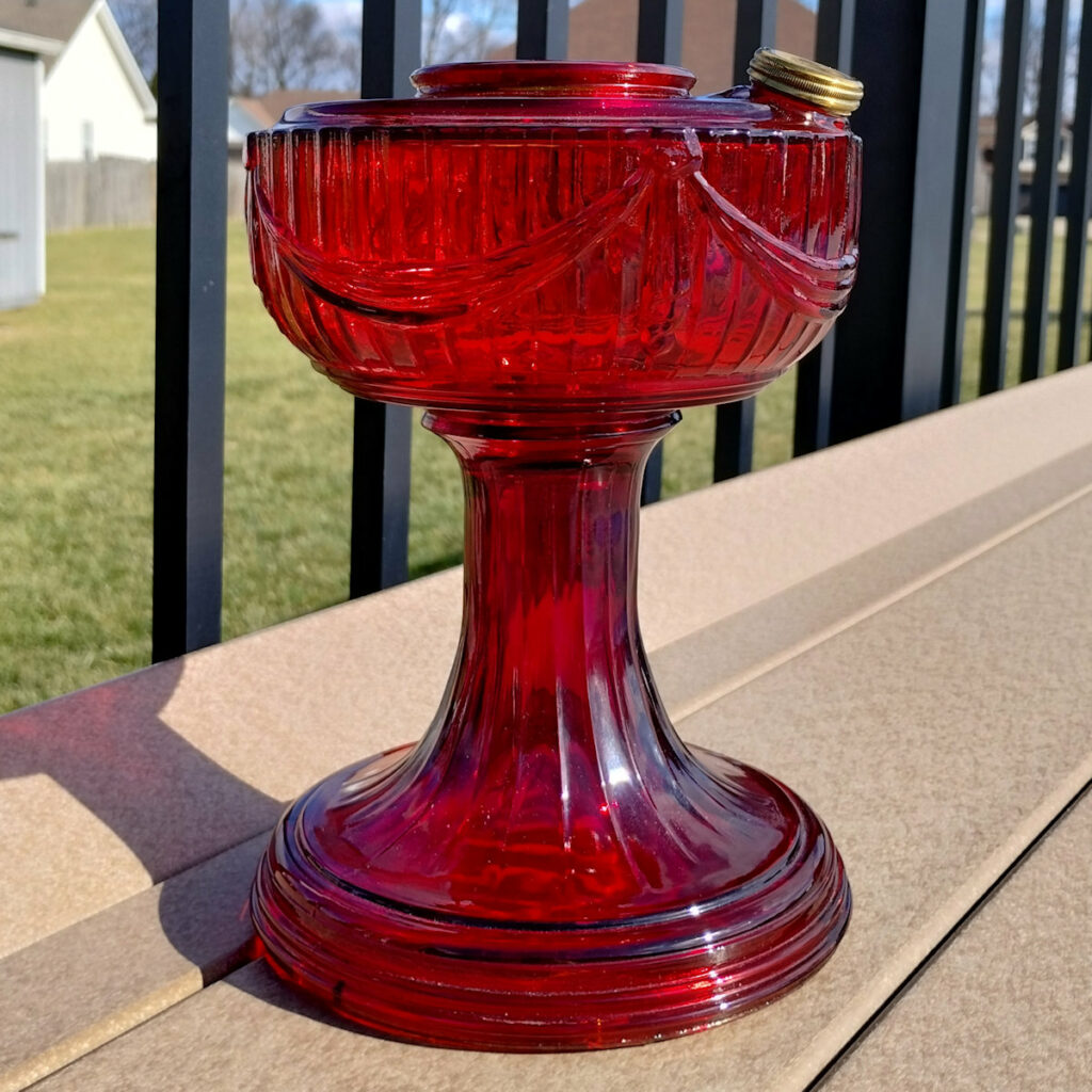 Aladdin Lamp Ruby Red Short Lincoln Drape Circa 1939 - Imperial ...