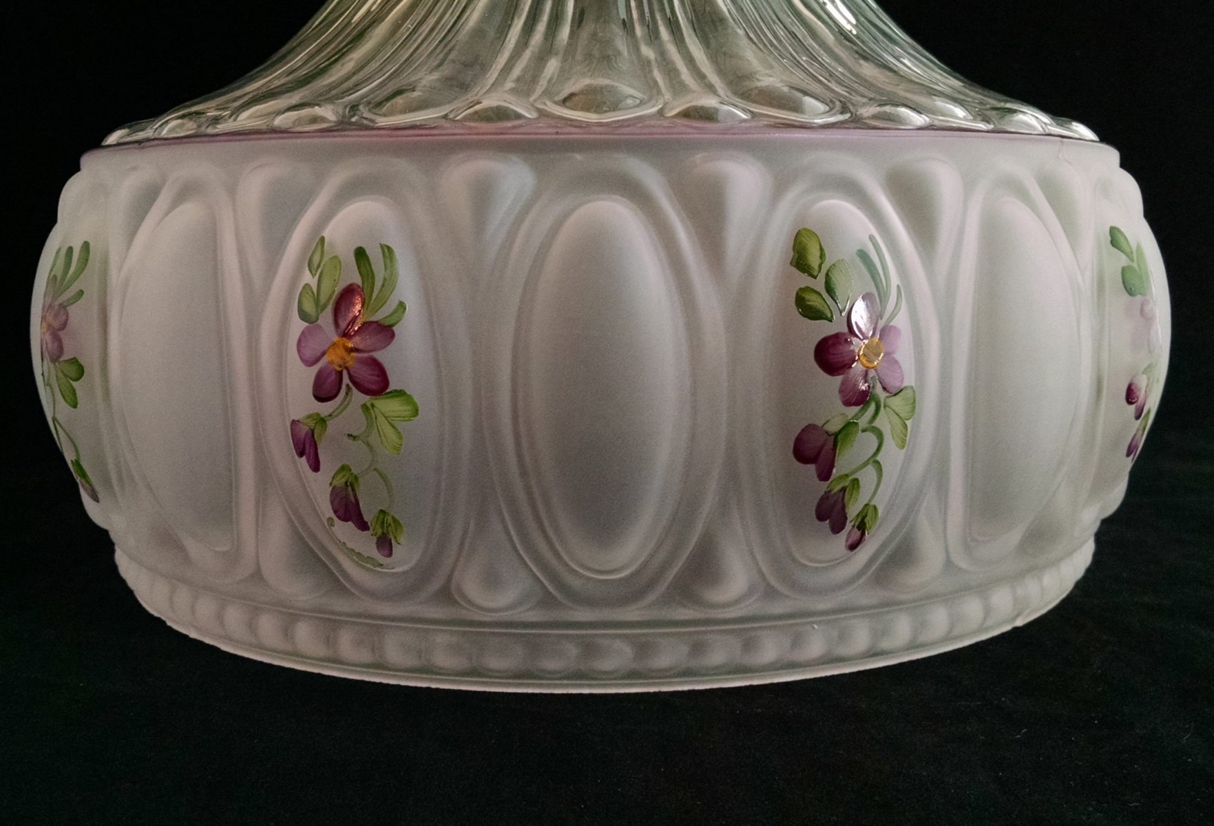 Aladdin Lamp Amethyst Rose Glass Shade Part # M752 - Imperial Lighting Co.