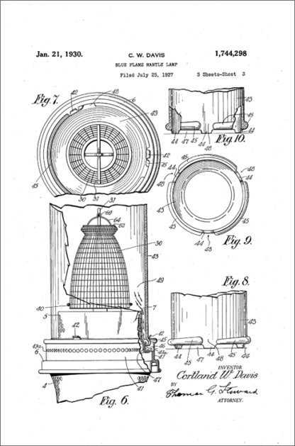 Aladdin Model 12 Burner Parts 1930 - Imperial Lighting Co.