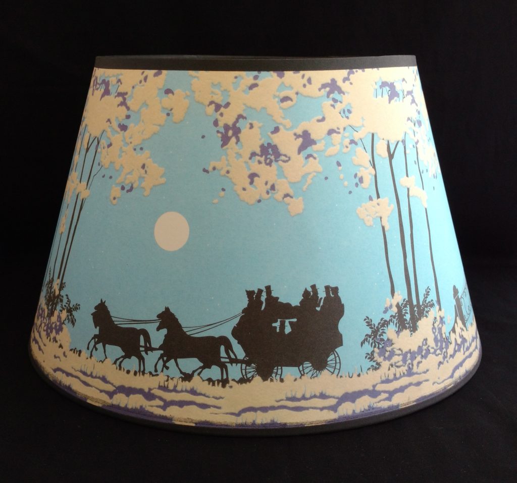 Aladdin Lamp "Coach & Four" 14 inch Paper Shade Part # N144-02 ...