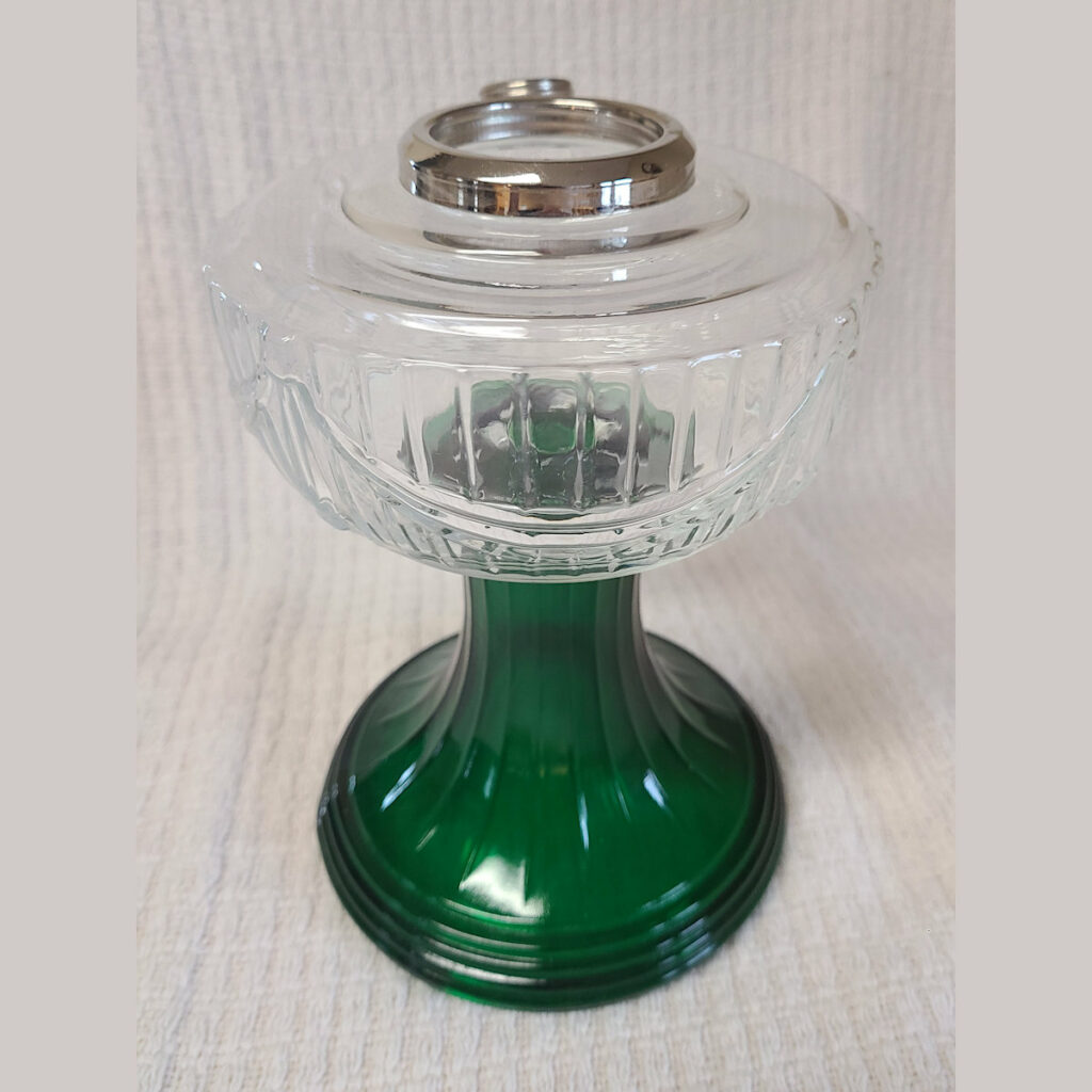 Aladdin Lamp Clear Crystal Font over Emerald Green Foot - Imperial ...