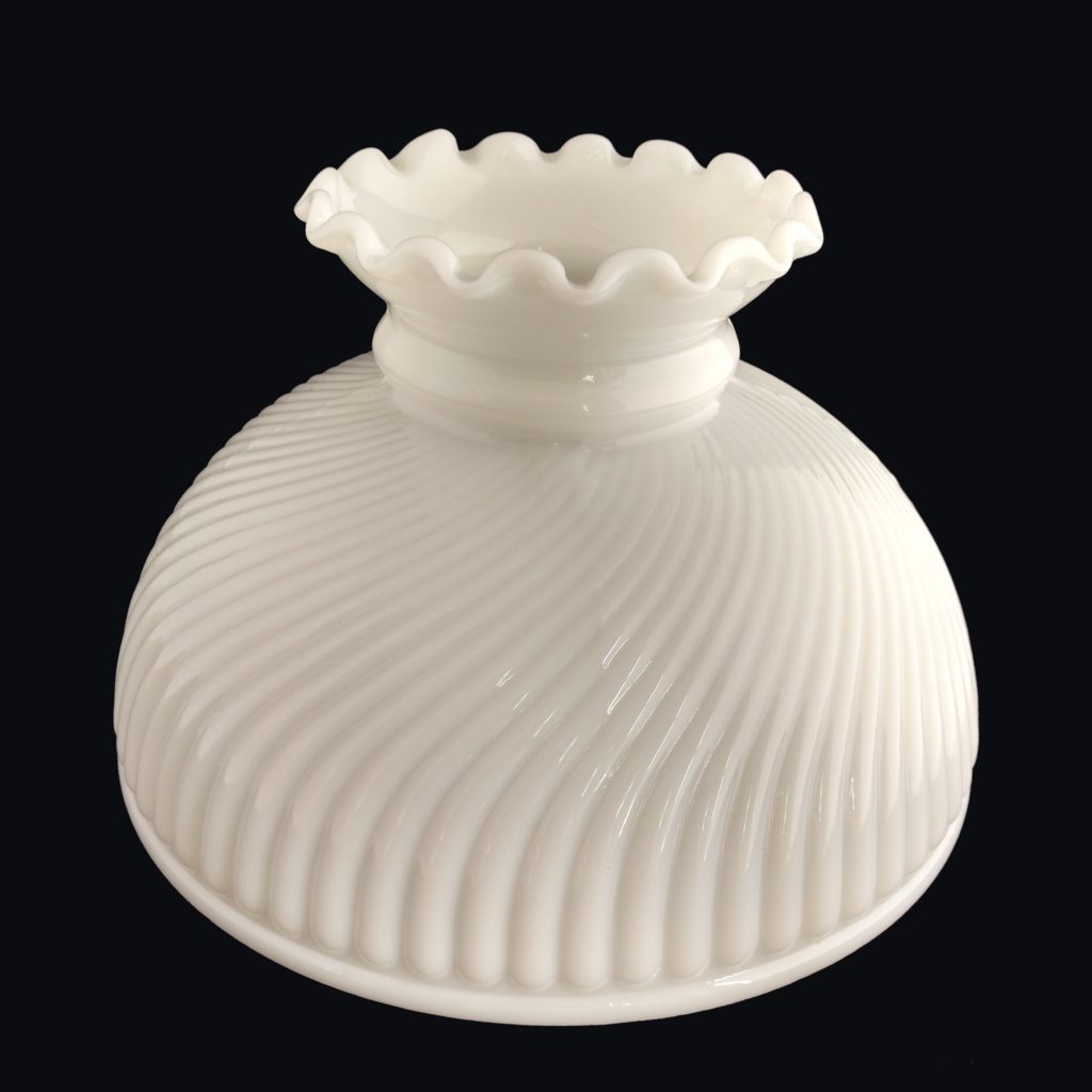 Crimped Top Opal Ribbed Swirl Shade - Imperial Lighting Co.